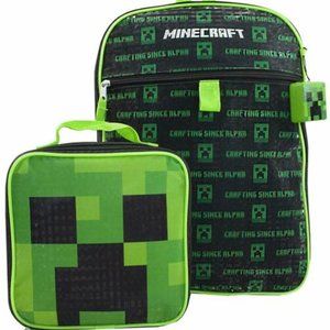 Bioworld | Other | Nwt Minecraft Backpack Lunch Kit 5 Piece Set | Poshmark